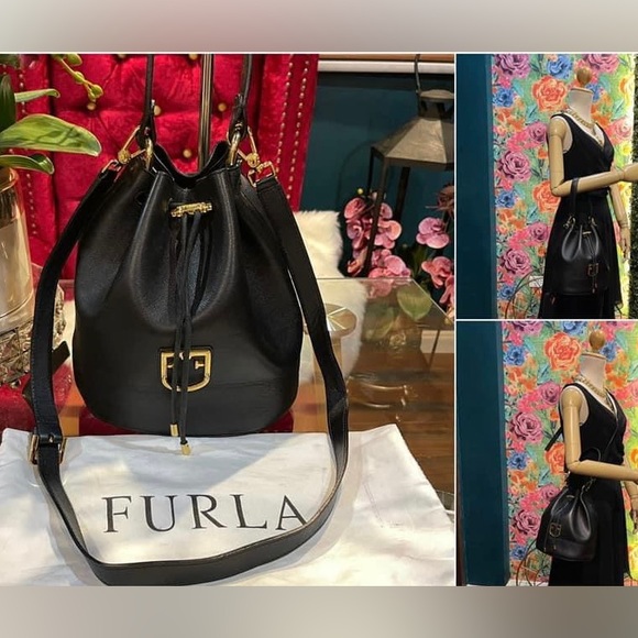 Furla | Bags | Sold Furla Corona Drawstring Bucket Bagauthentic | Poshmark